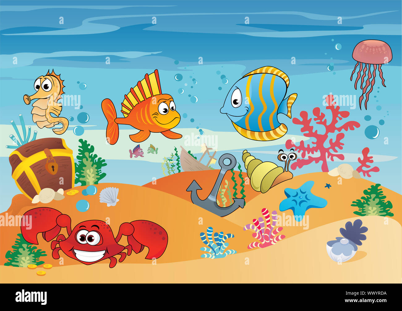 Shipwreck treasure under the sea hi-res stock photography and images ...