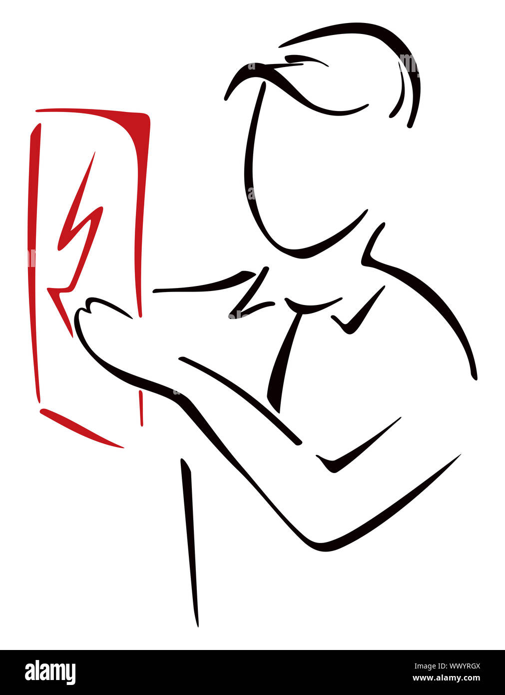 Electricity men work Cut Out Stock Images & Pictures - Alamy