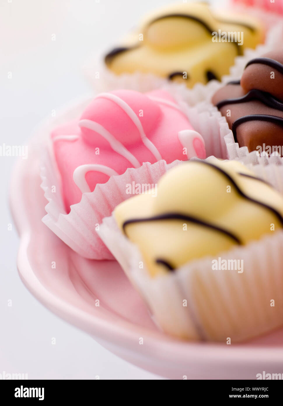 Fondant Fancy Cakes Stock Photo - Alamy