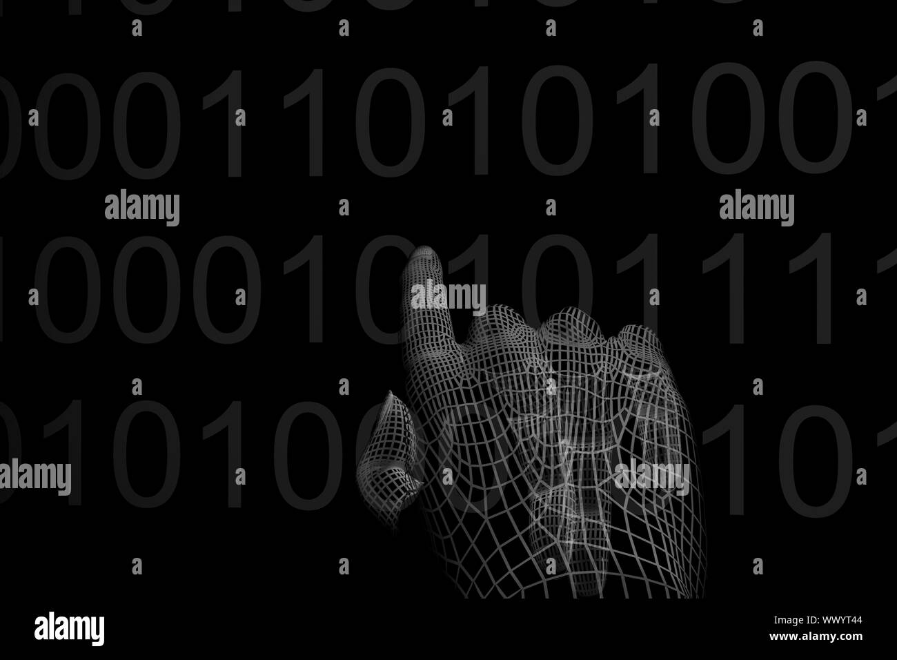 hand coding 3d abstract concept Stock Photo - Alamy