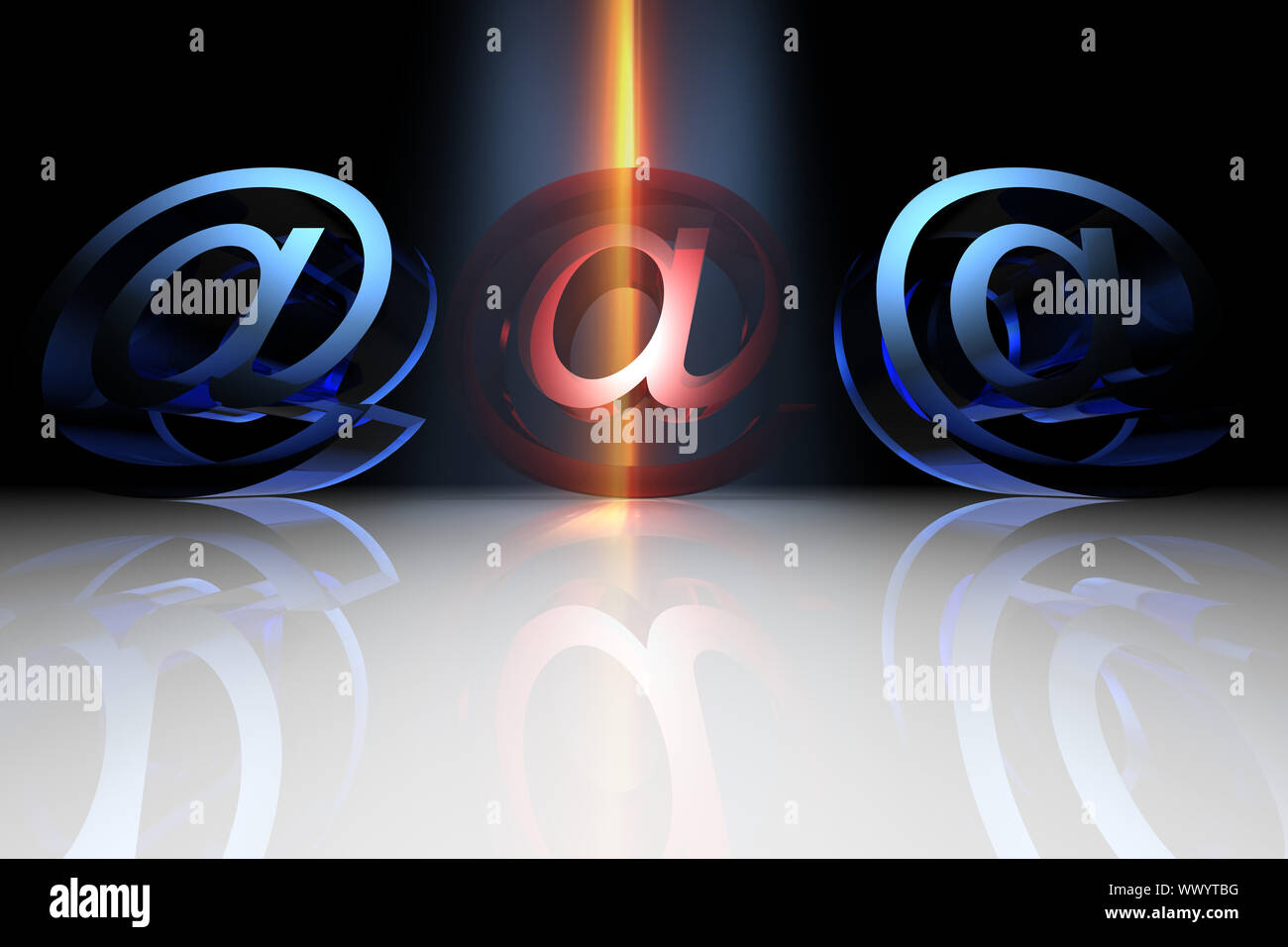 danger email virus detected mail concept Stock Photo - Alamy