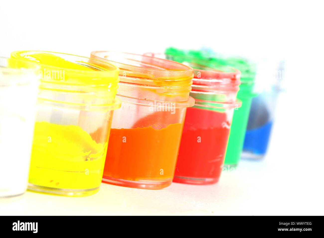 ink paint colors pallete macro close up Stock Photo - Alamy
