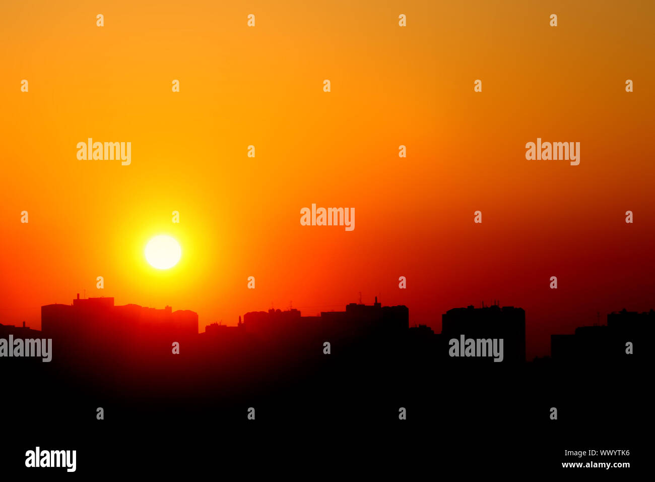 golden sunset city outdoor urbanscape Stock Photo - Alamy