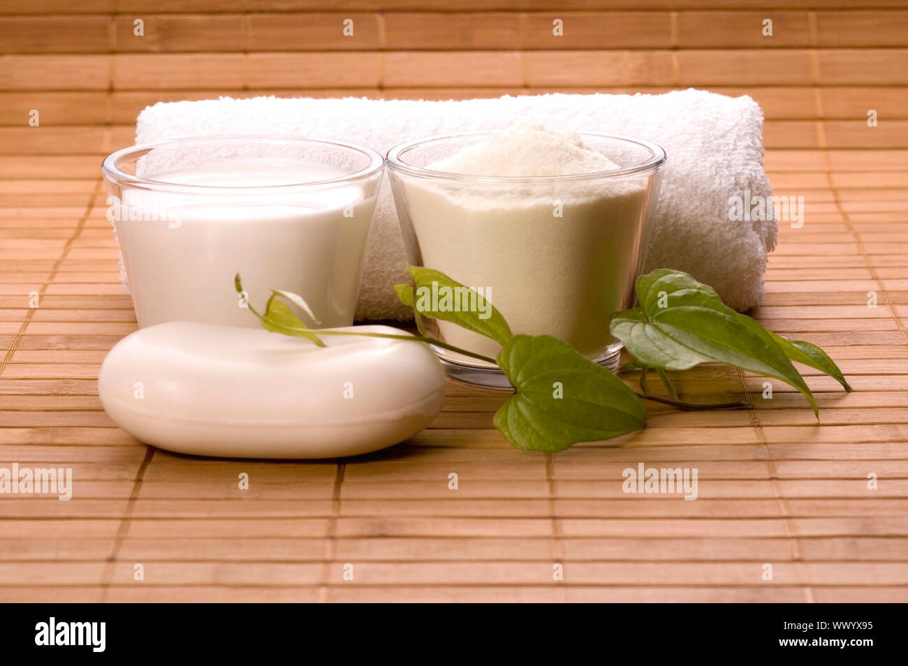 milk bath. white spa Stock Photo - Alamy