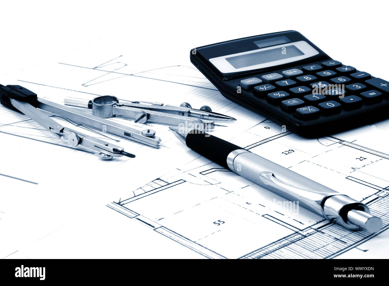 Calculator architect Cut Out Stock Images & Pictures - Alamy