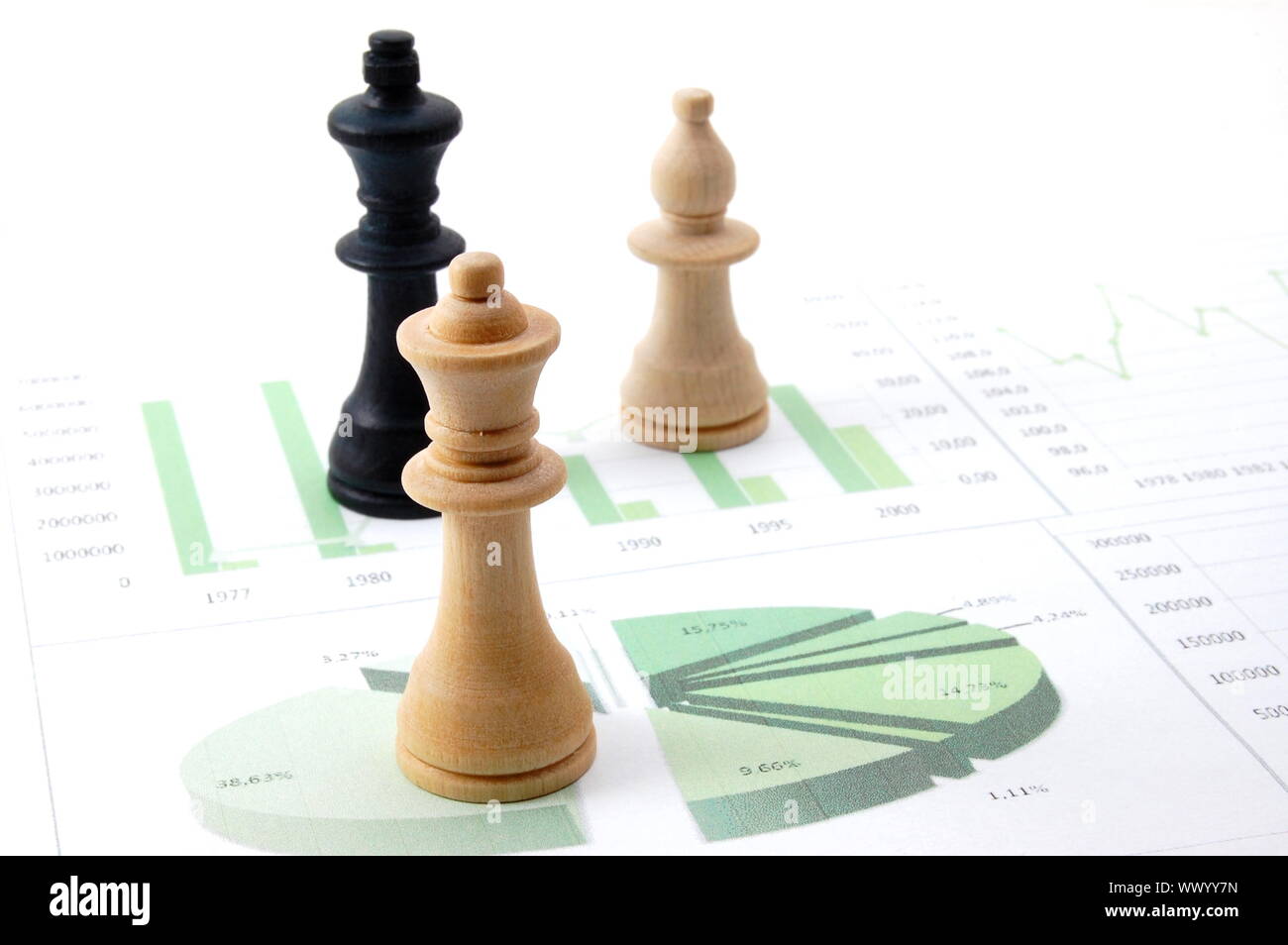 chess man over business chart admonish to strategic behavior Stock ...