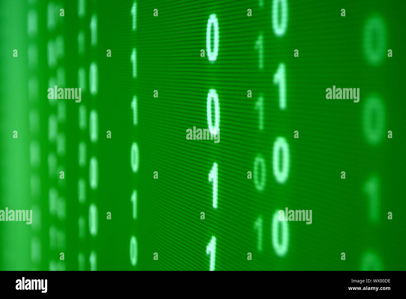 Abstract binary code green tunnel hi-res stock photography and images ...