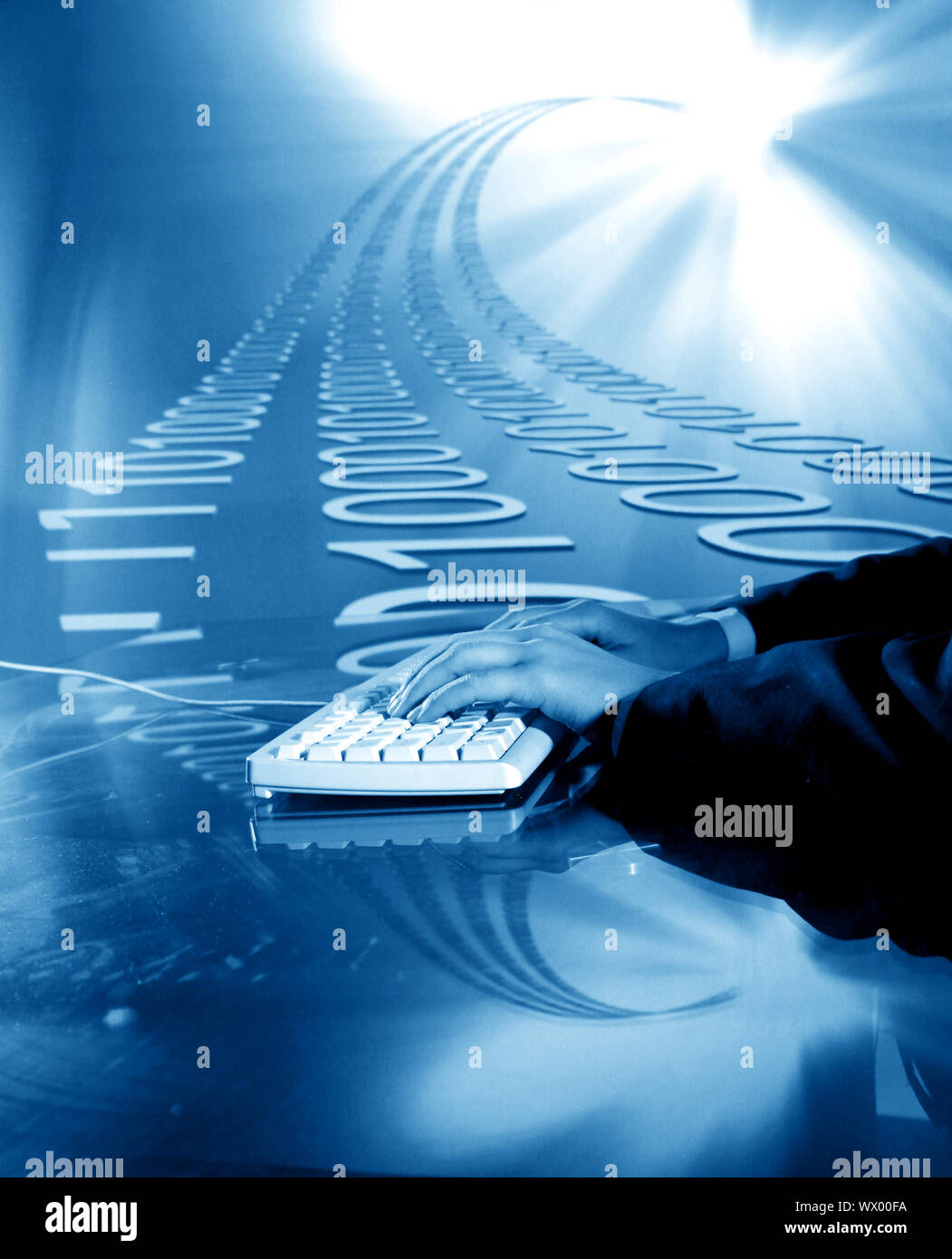 businessman input data information on keyboard Stock Photo - Alamy