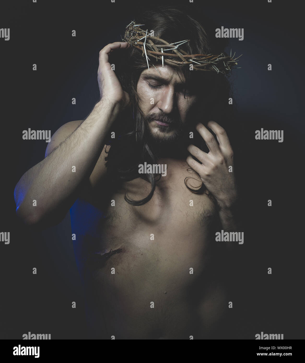 Jesus of Nazareth, representation of the Calvary of Jesus, son of God ...
