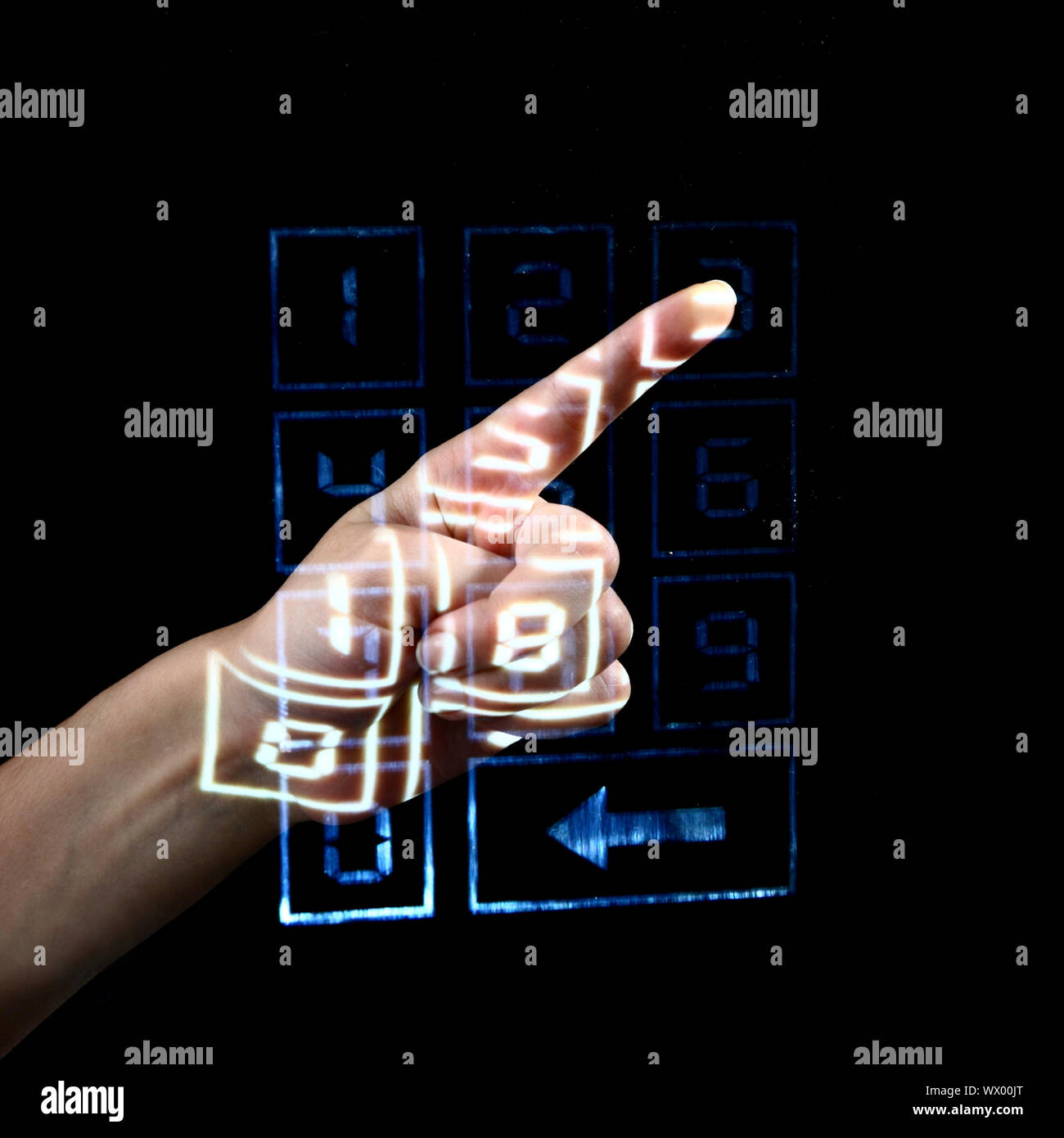 enter secret code on numpad security control Stock Photo - Alamy