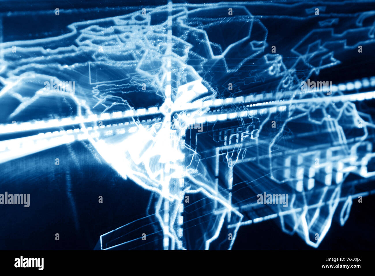 abstract glow map location info concept Stock Photo - Alamy