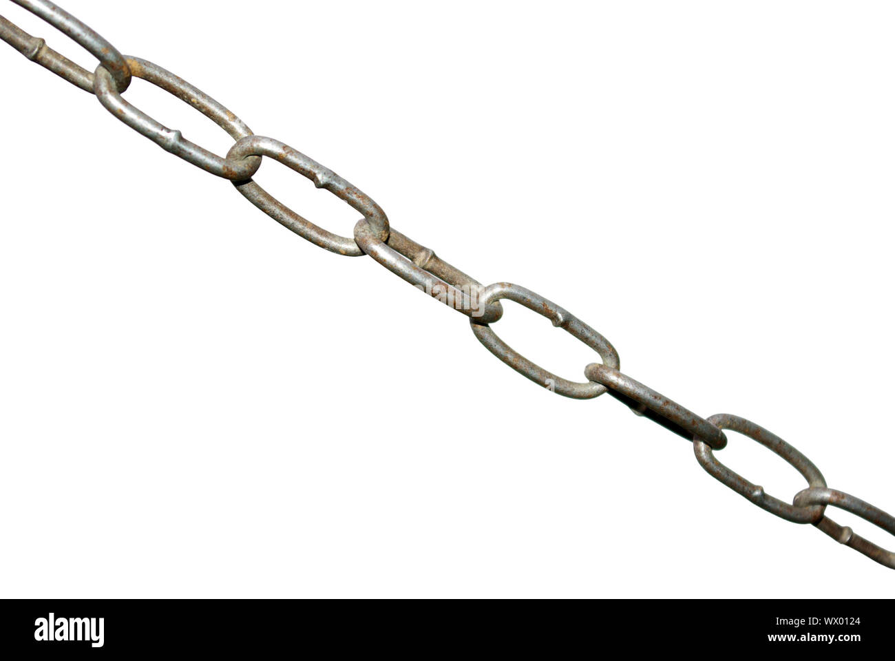 An old chain is isolated on a white background Stock Photo - Alamy