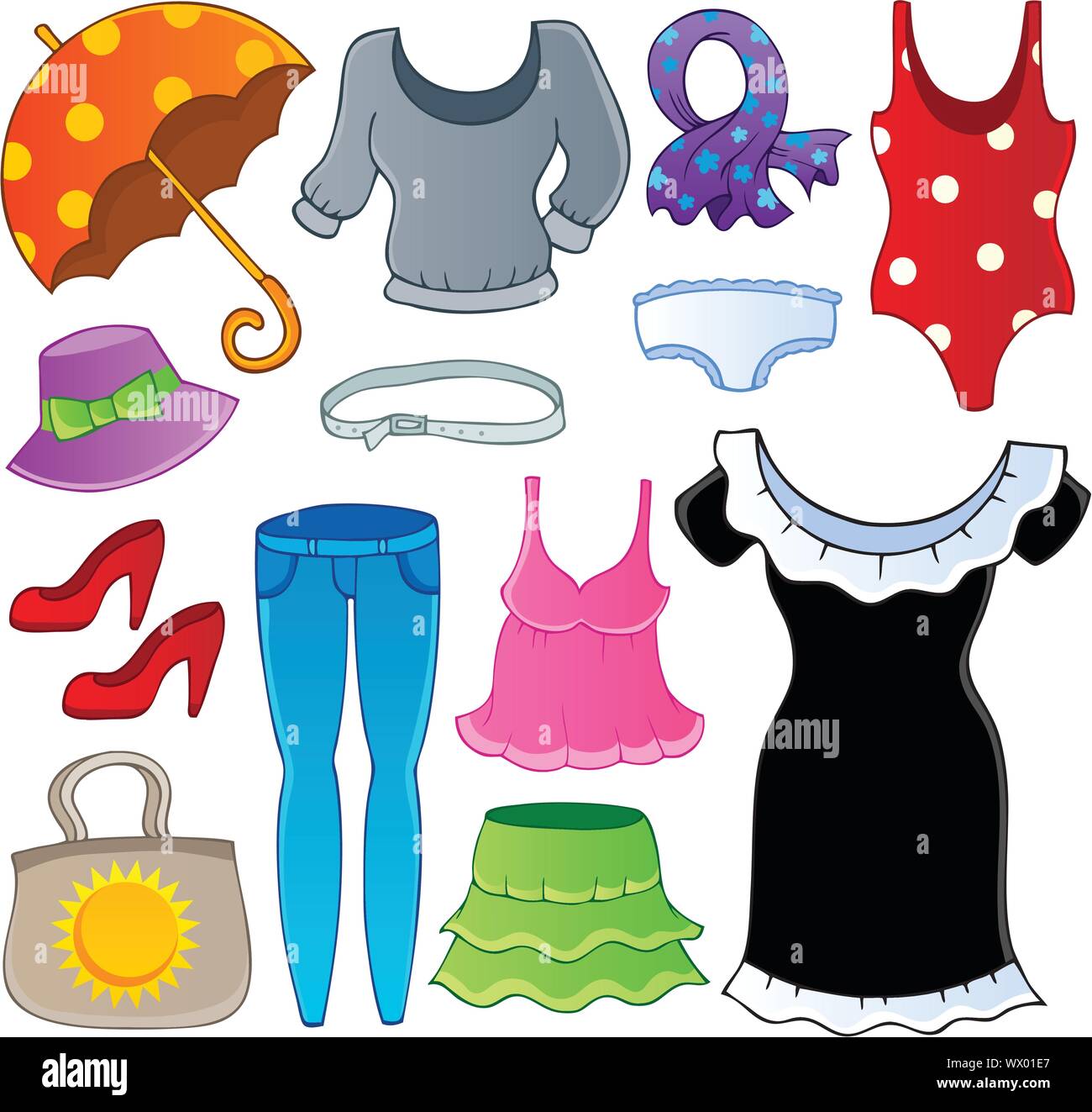 Clothes theme collection 2 Stock Vector Image & Art - Alamy