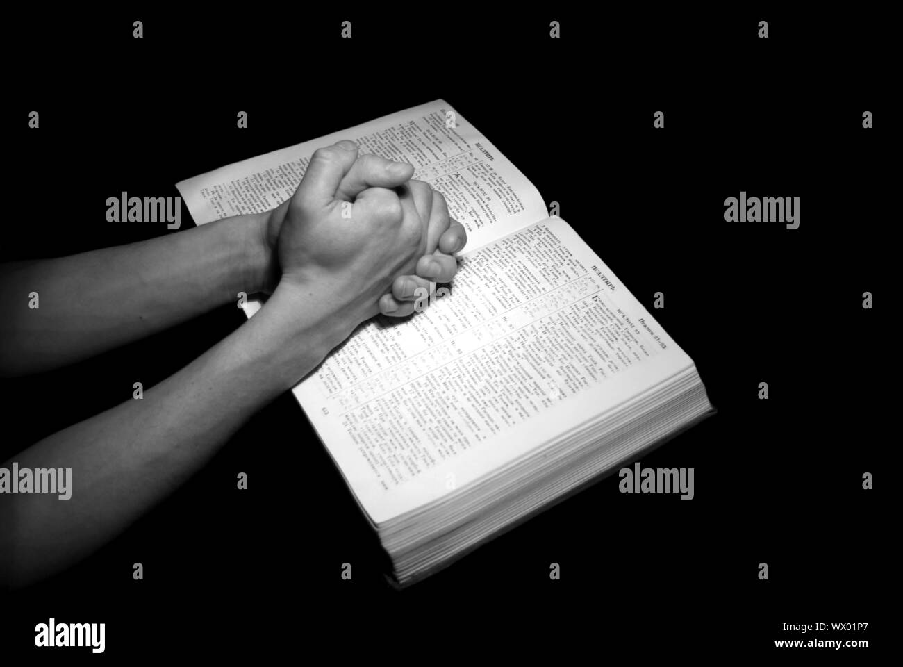 Prayer to heaven Black and White Stock Photos & Images - Alamy