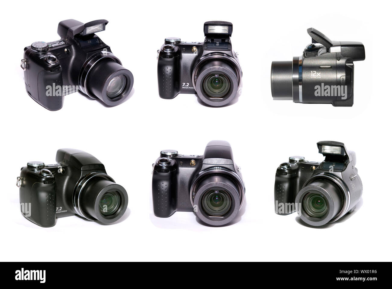 Digital photo camera on white background Stock Photo - Alamy