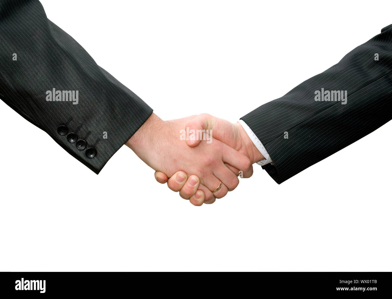handshake on a white background Stock Photo - Alamy