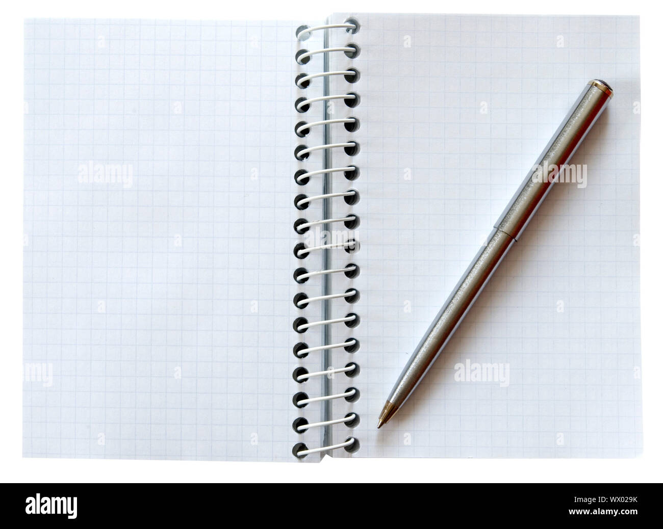 The notebook with the handle lays on a white background Stock Photo - Alamy