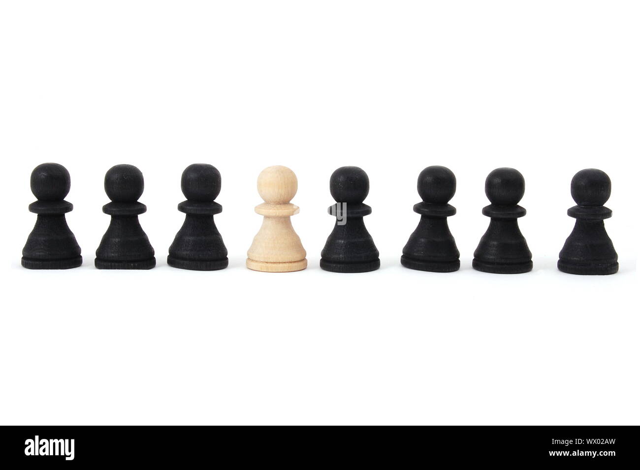 chess man showing individuality isolated on white background Stock ...
