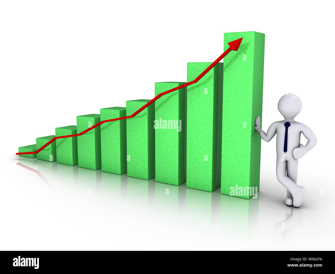 Businessman growth graph market data Cut Out Stock Images & Pictures ...