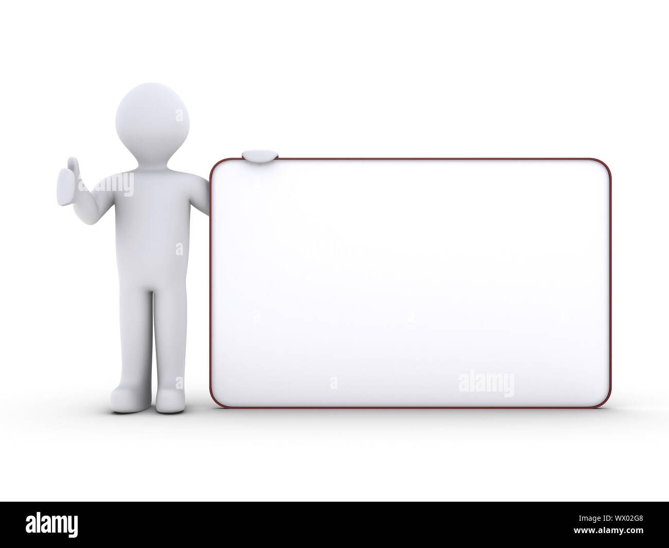 3d man holding sign board hi-res stock photography and images - Alamy