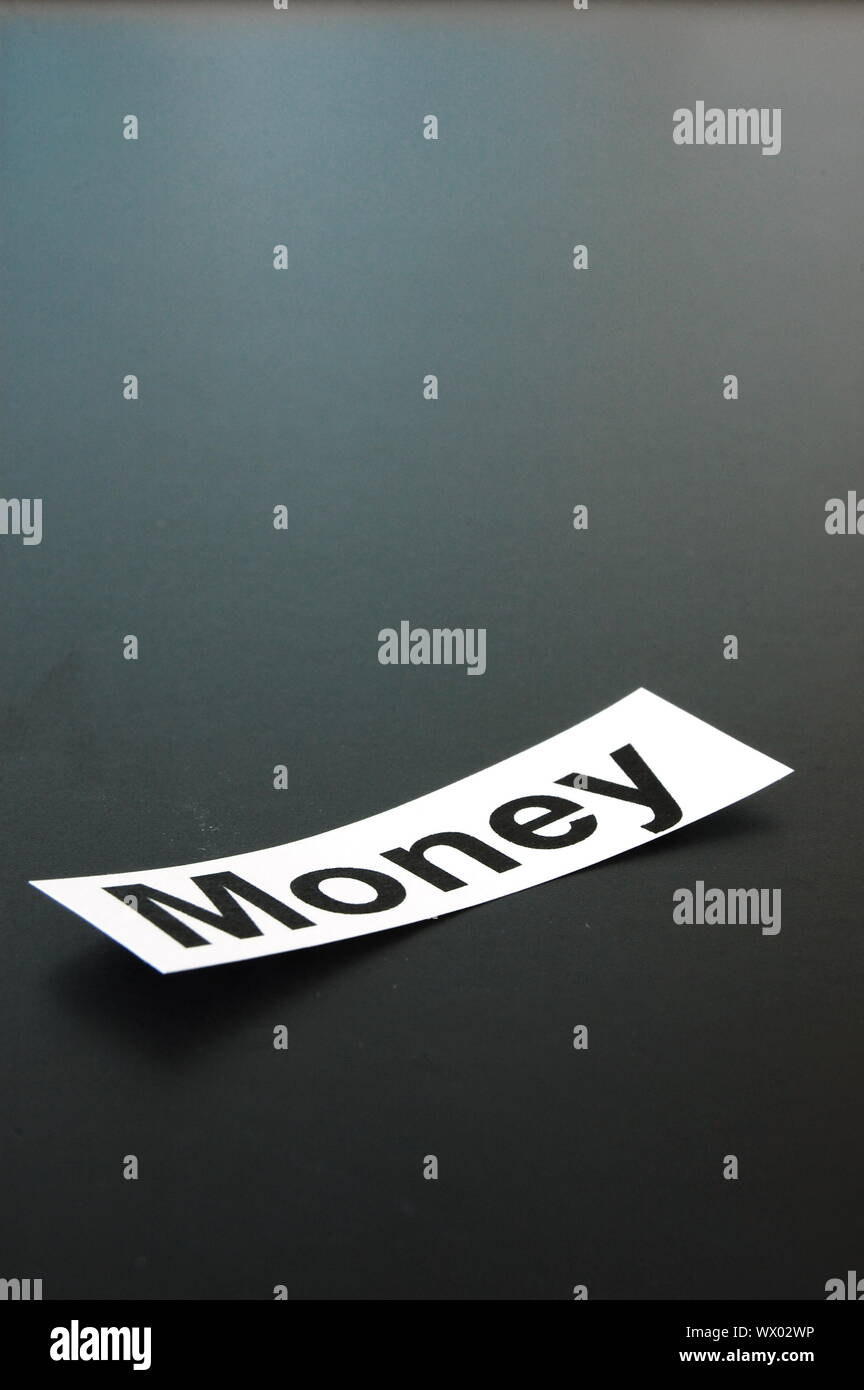 word money on sheet of paper showing success concept Stock Photo - Alamy