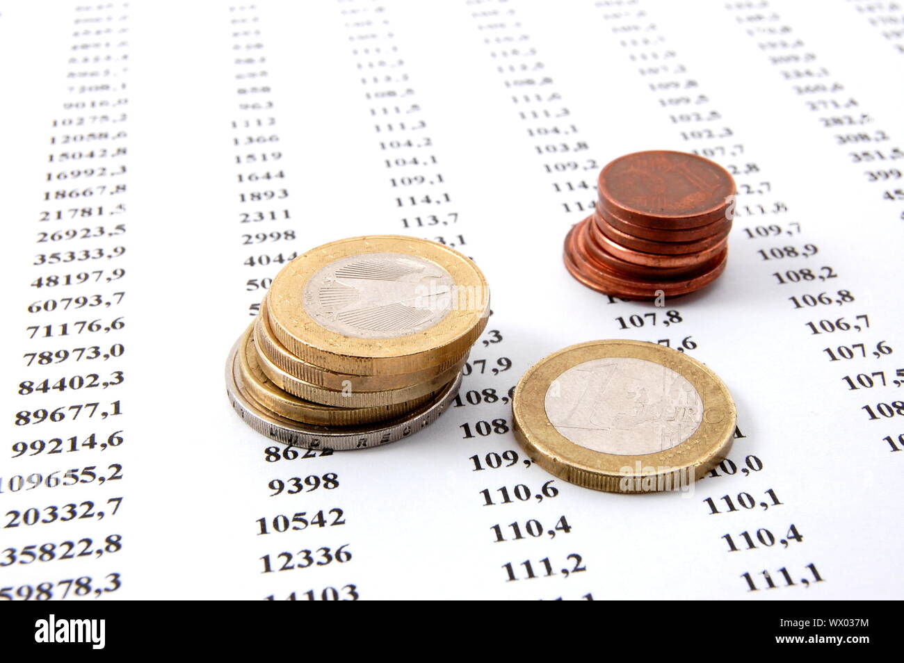 money on business numbers showing success and economic growth Stock ...