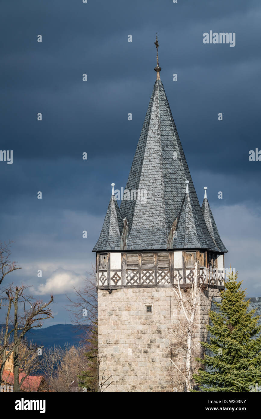 Tower of the Church of the Holliest Heart of Jesus Christ Stock Photo ...