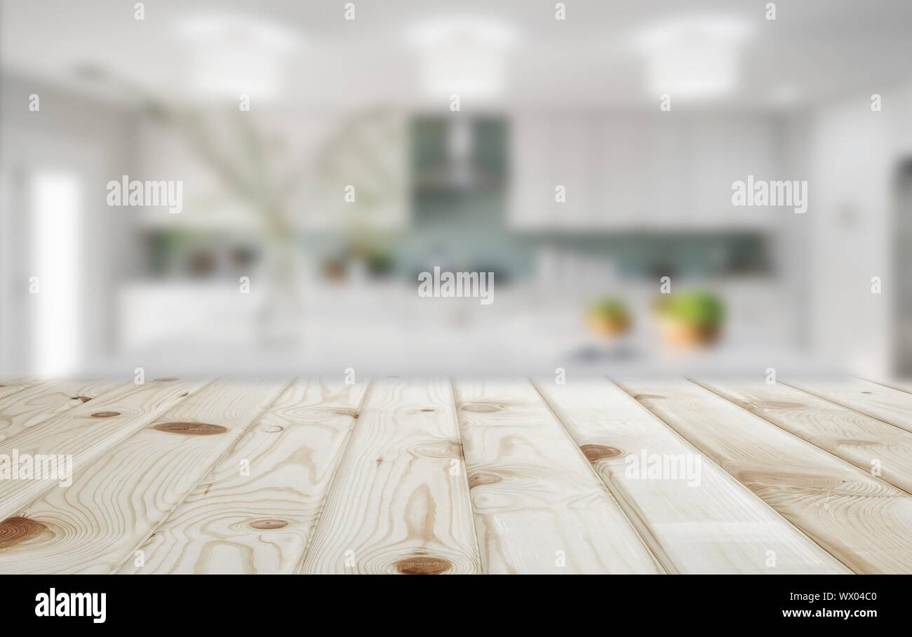 Light wooden table background for the product Stock Photo - Alamy