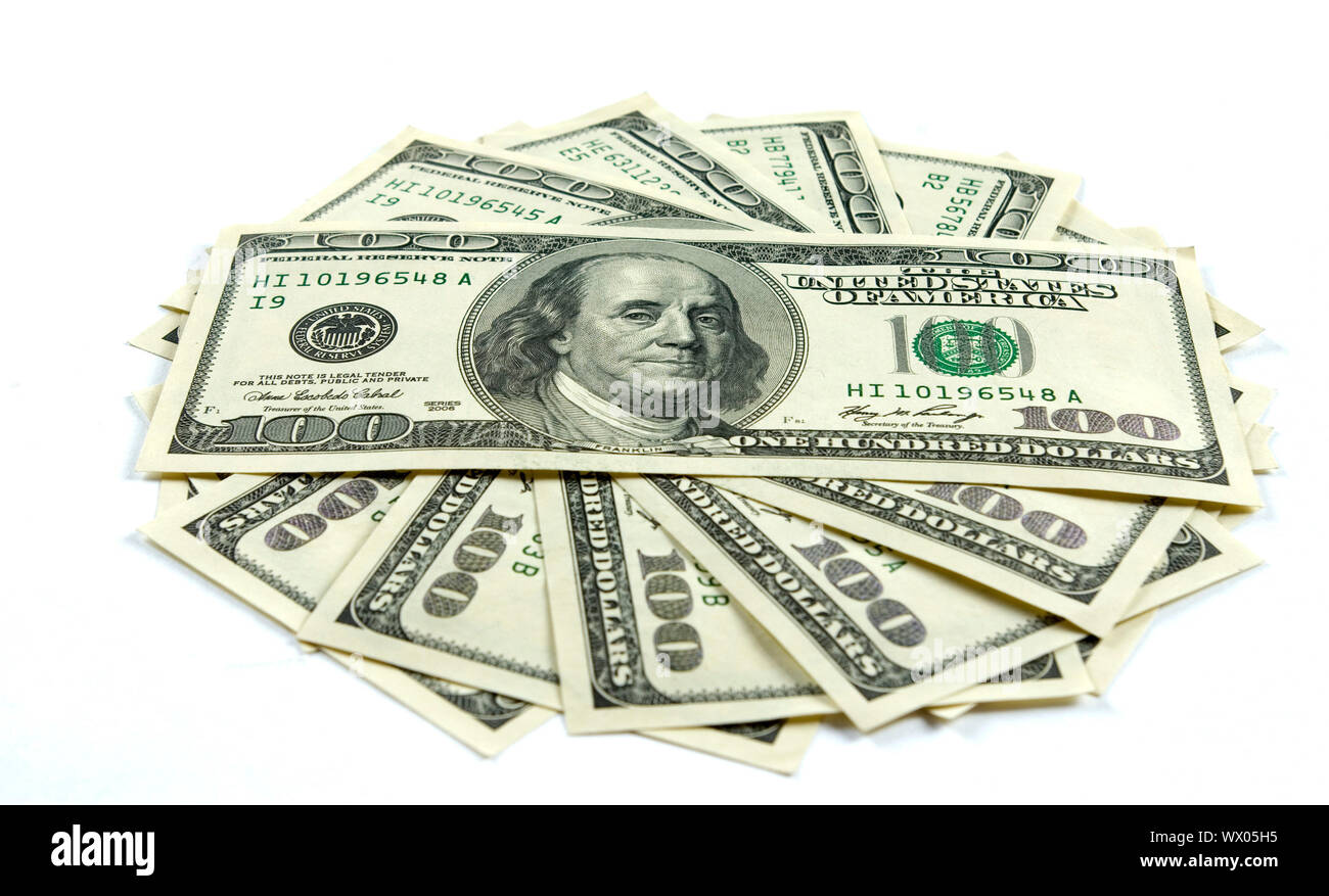Money on the white background Stock Photo - Alamy