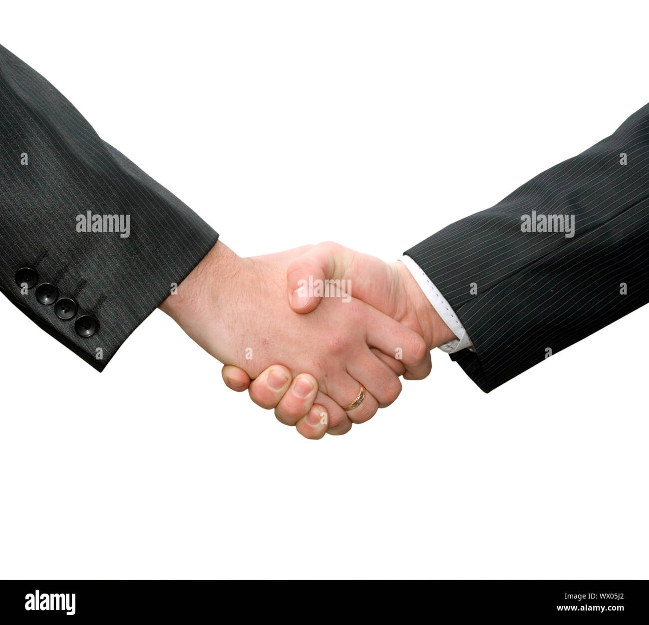 handshake on a white background Stock Photo - Alamy