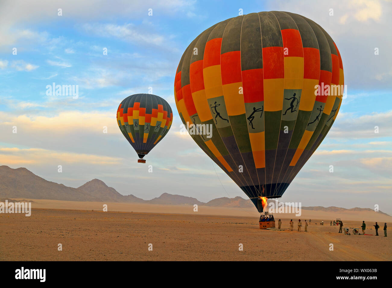 Hot-air balloon journey over Namibia Stock Photo - Alamy