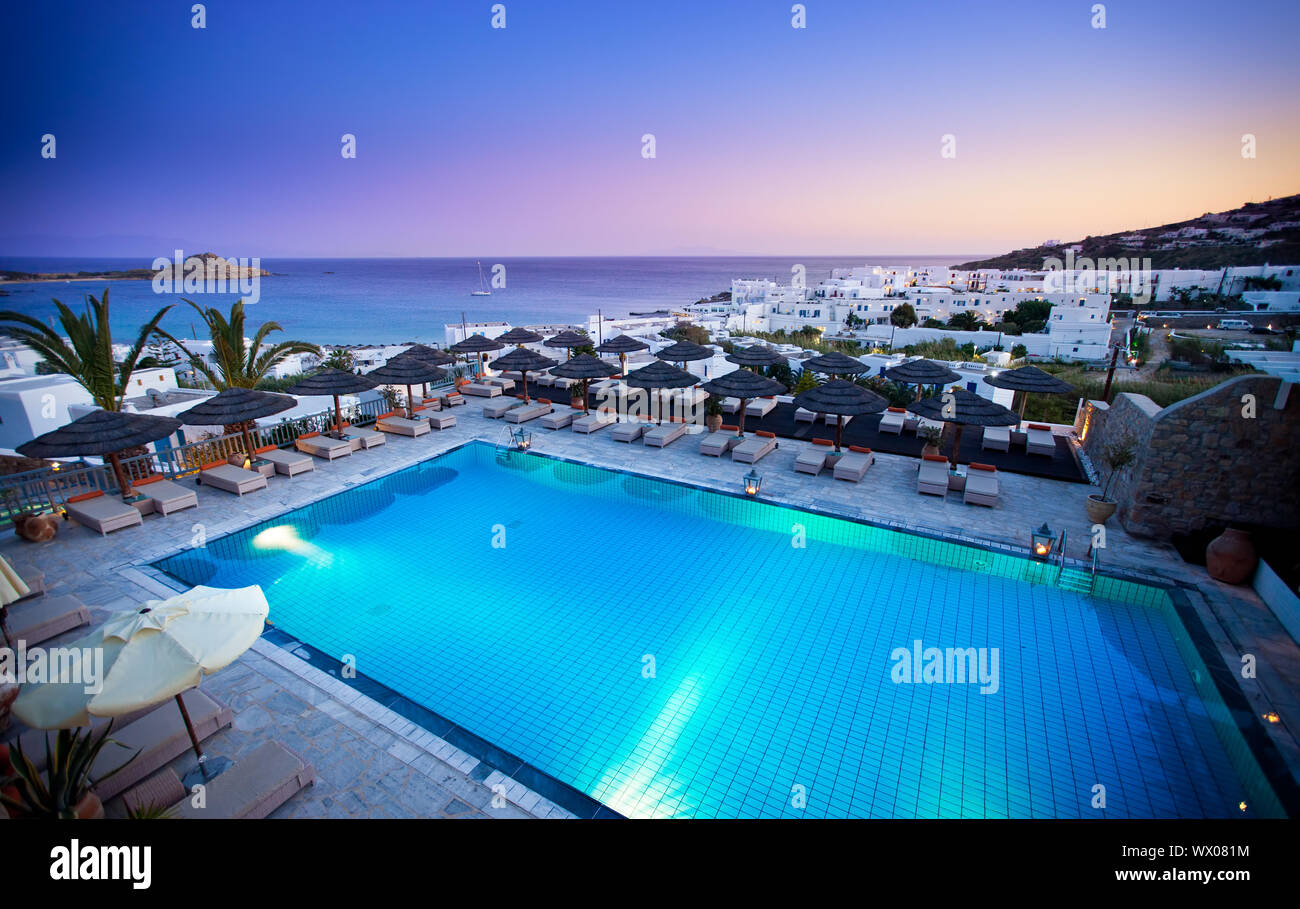 Beautiful resort in the Greek Islands Stock Photo - Alamy