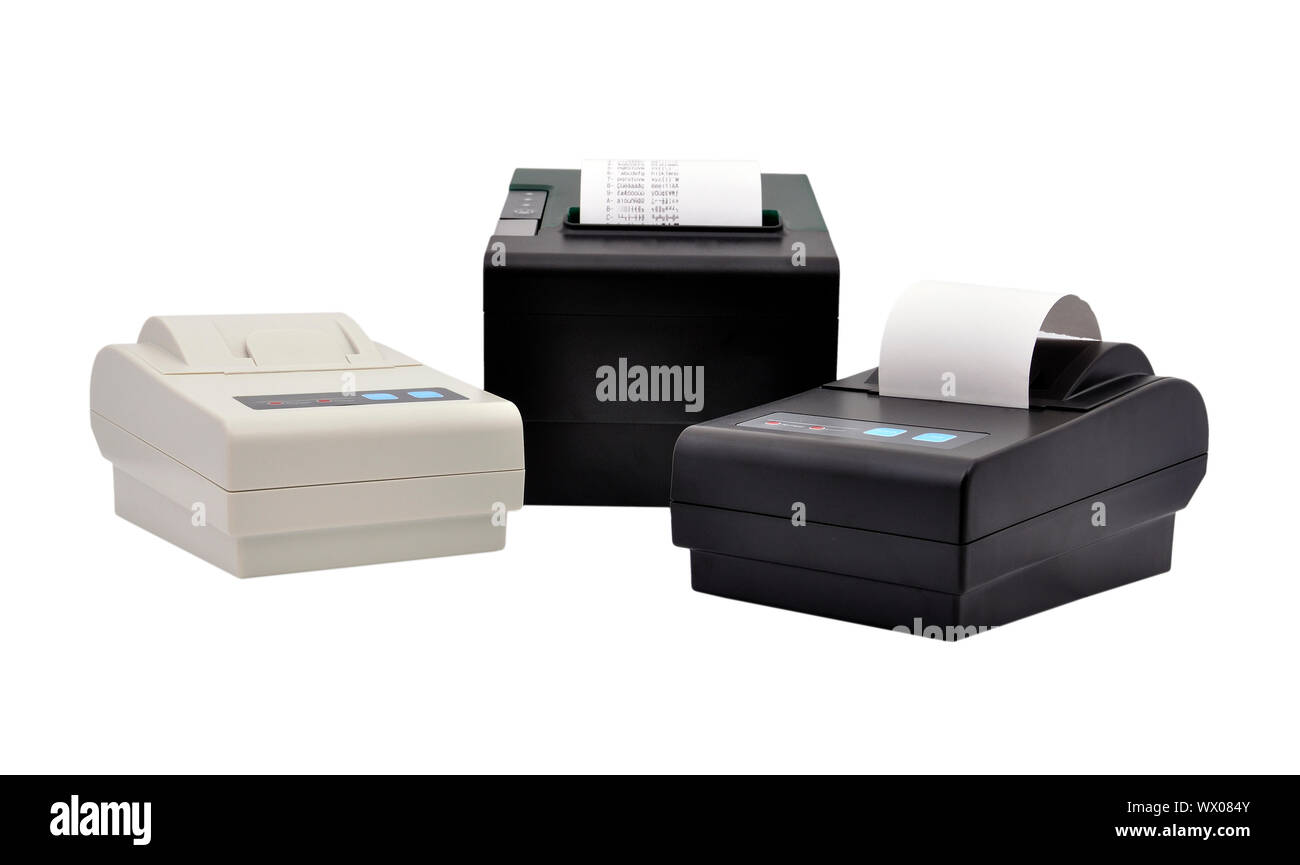 three printer for fiscal cash register and check Stock Photo - Alamy