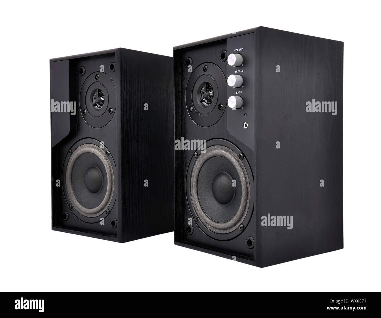 Acoustic system on a white background Stock Photo - Alamy