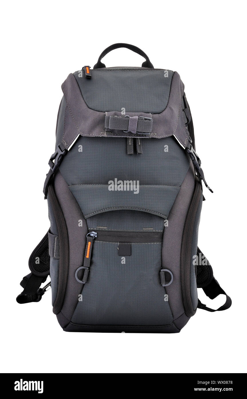 Hiking backpack camera hike Cut Out Stock Images & Pictures - Alamy