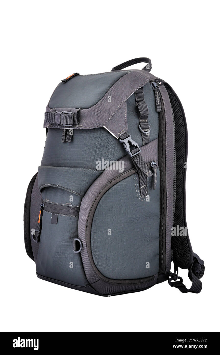 Hiking backpack camera hike Cut Out Stock Images & Pictures - Alamy