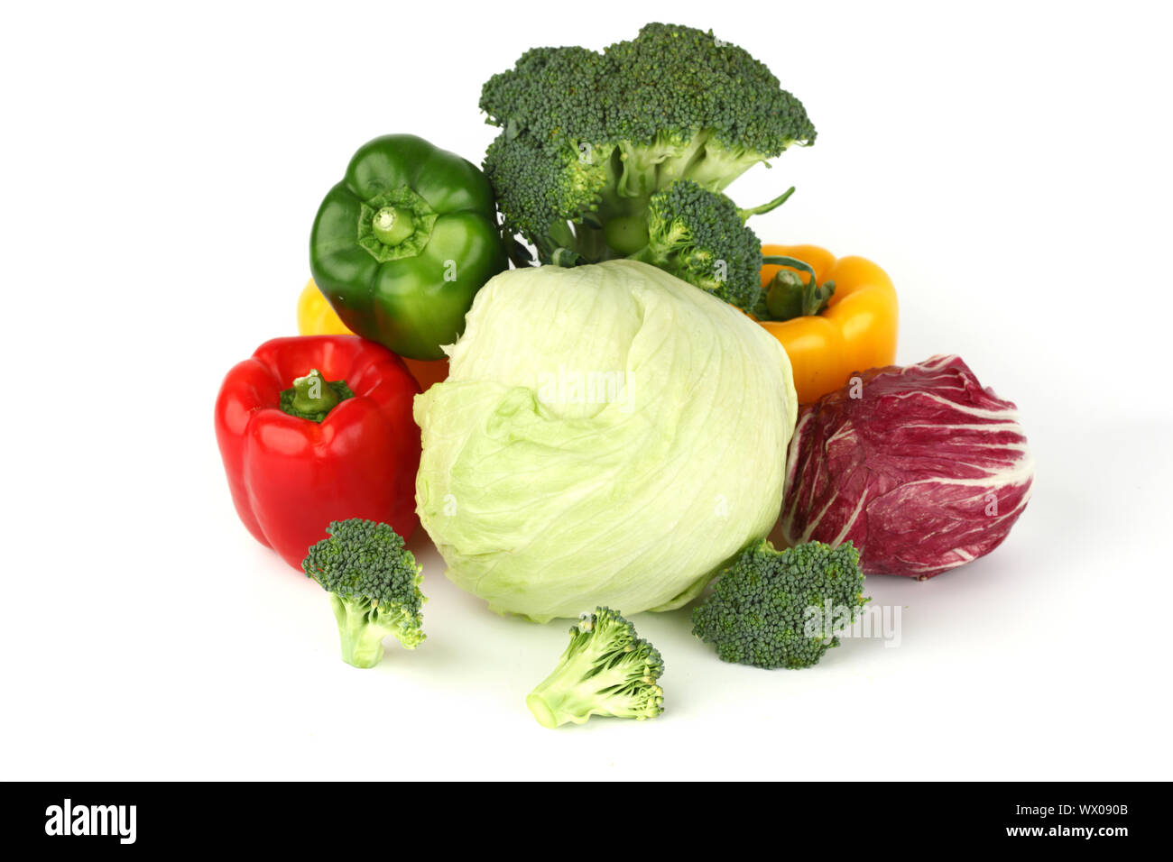 vegetable pile isolated on white Stock Photo - Alamy