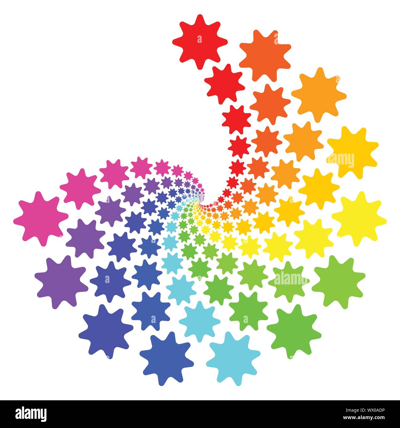 Blue orange circular wave Stock Vector Images - Alamy