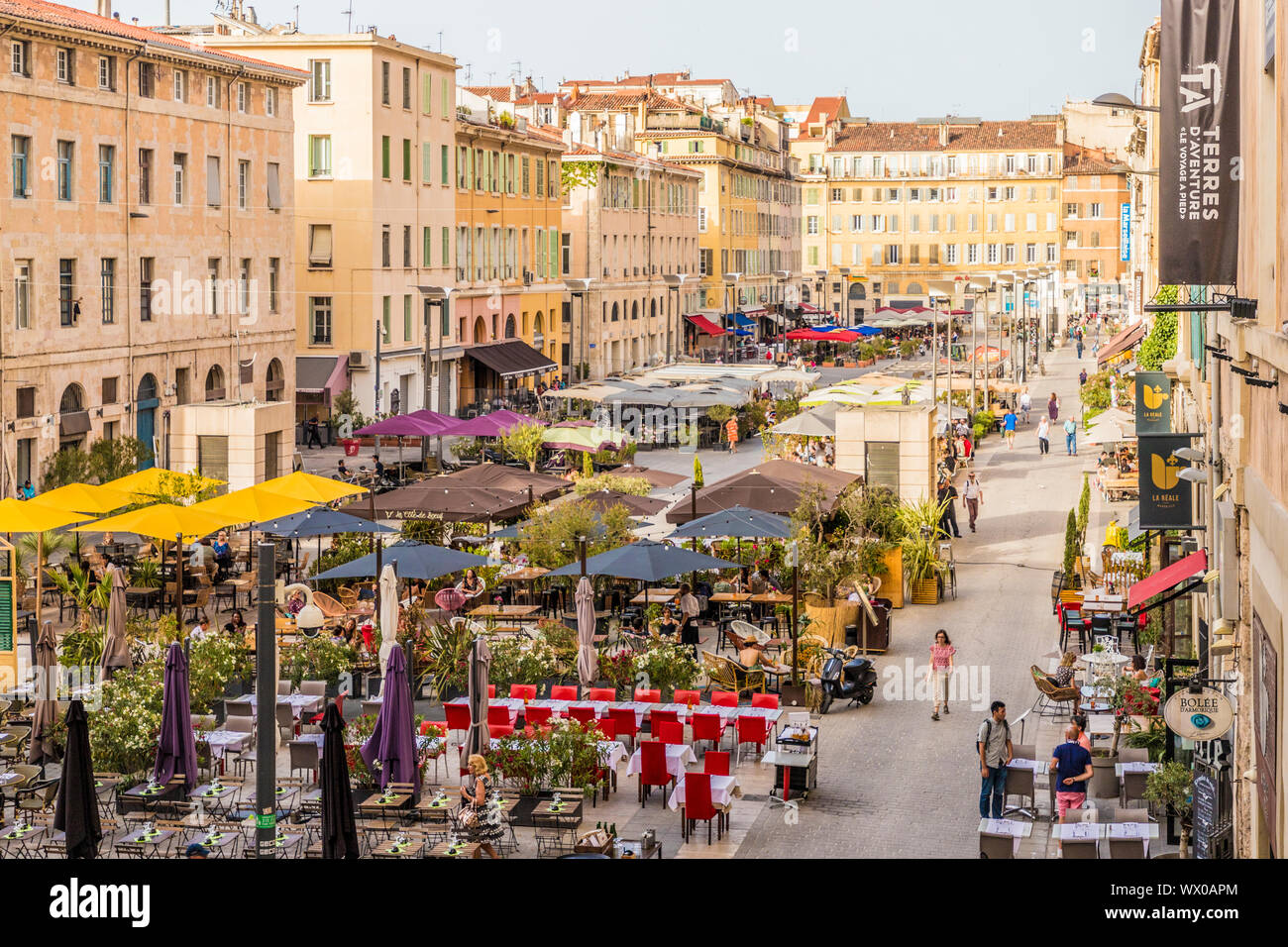 Outdoor Cafes in Marseille, Bouches du Rhone, Provence, Provence Alpes ...