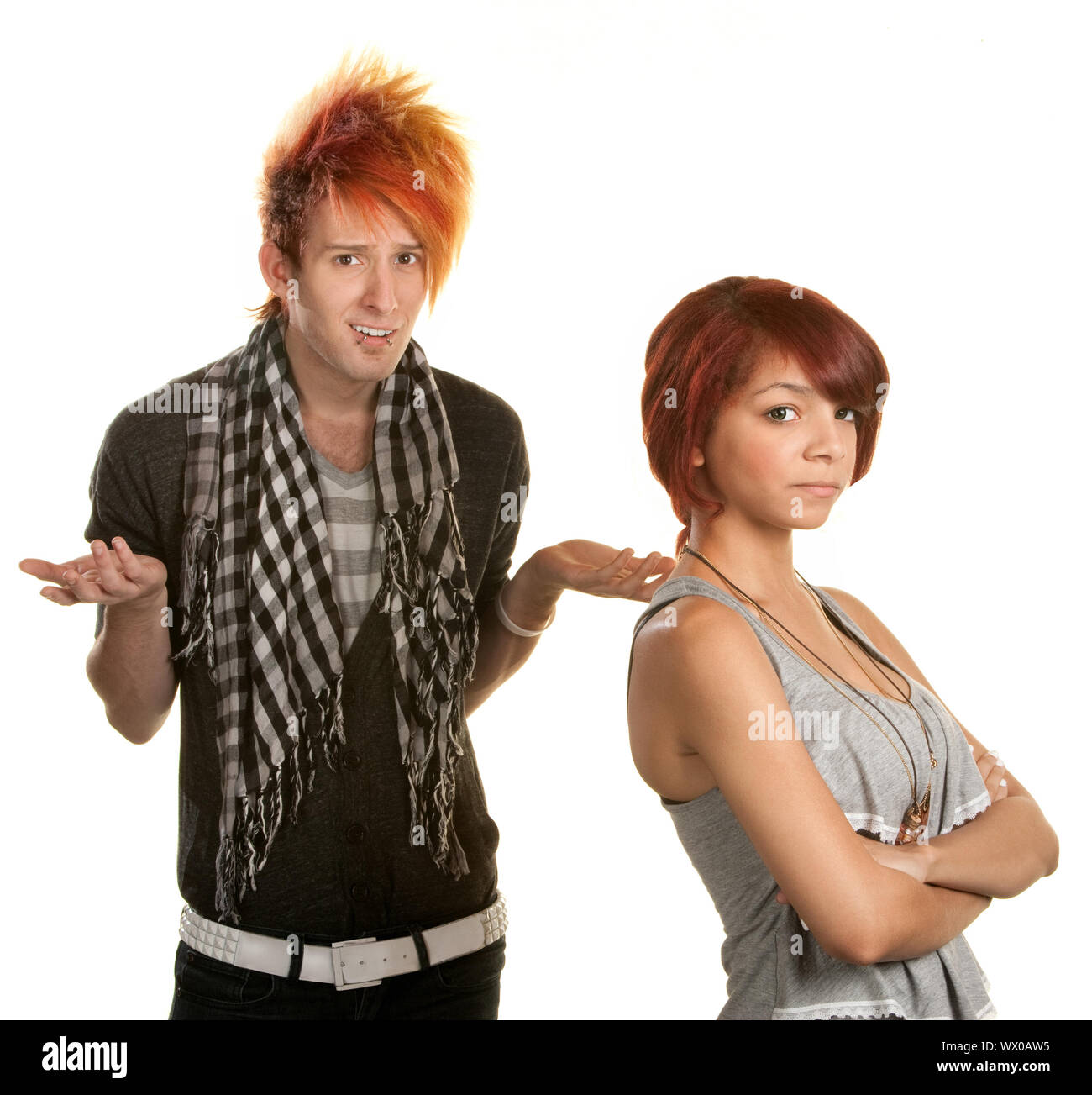 Mad young teenage couple over hi-res stock photography and images - Alamy