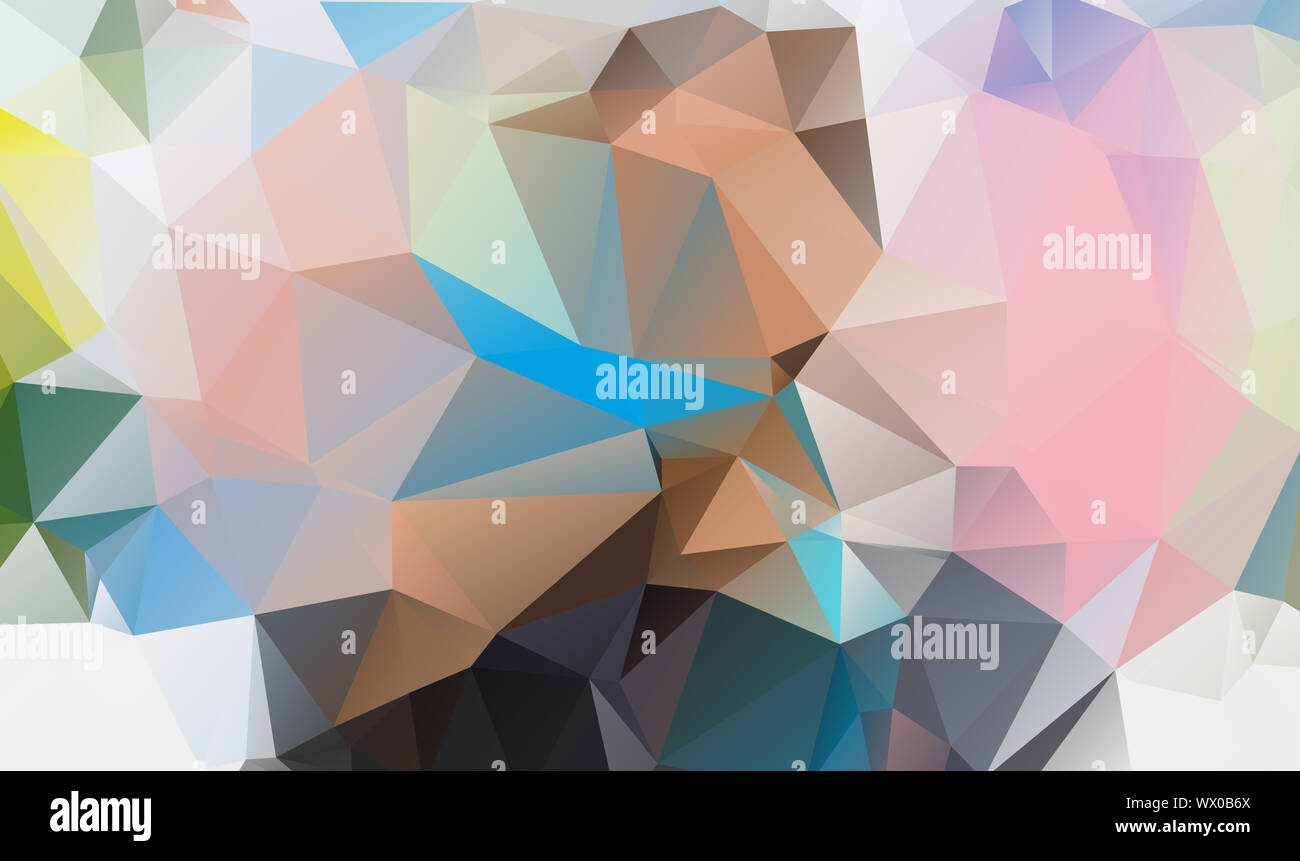 abstract irregular polygon background with a triangle pattern in full multi color - low poly ...