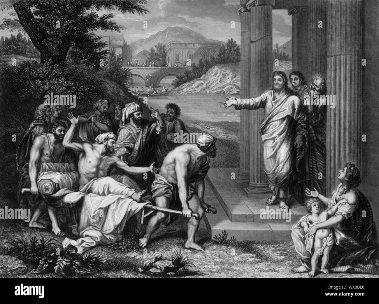 Jesus miraculously Black and White Stock Photos & Images - Alamy