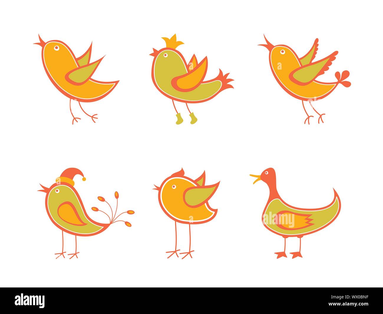 Small toy birds Stock Vector Images - Alamy