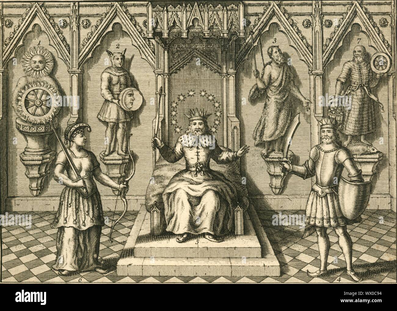 'The Principal Idols of the Saxons, worship'd in Britain', late 16th ...