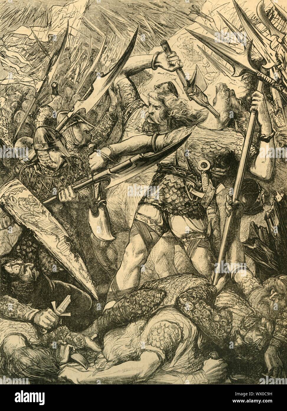 'Death of Harold at the Battle of Hastings', 1873. Harold II (c1022 ...