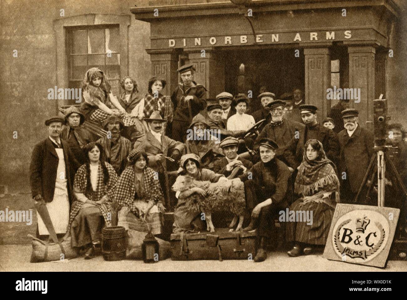 'Screen-Stars On Location', 1914, (1933). A group of actors pose on set ...