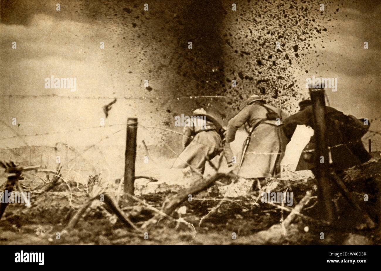 'An H.E. shell exploding', First World War, 1914-1918, (1933 ...