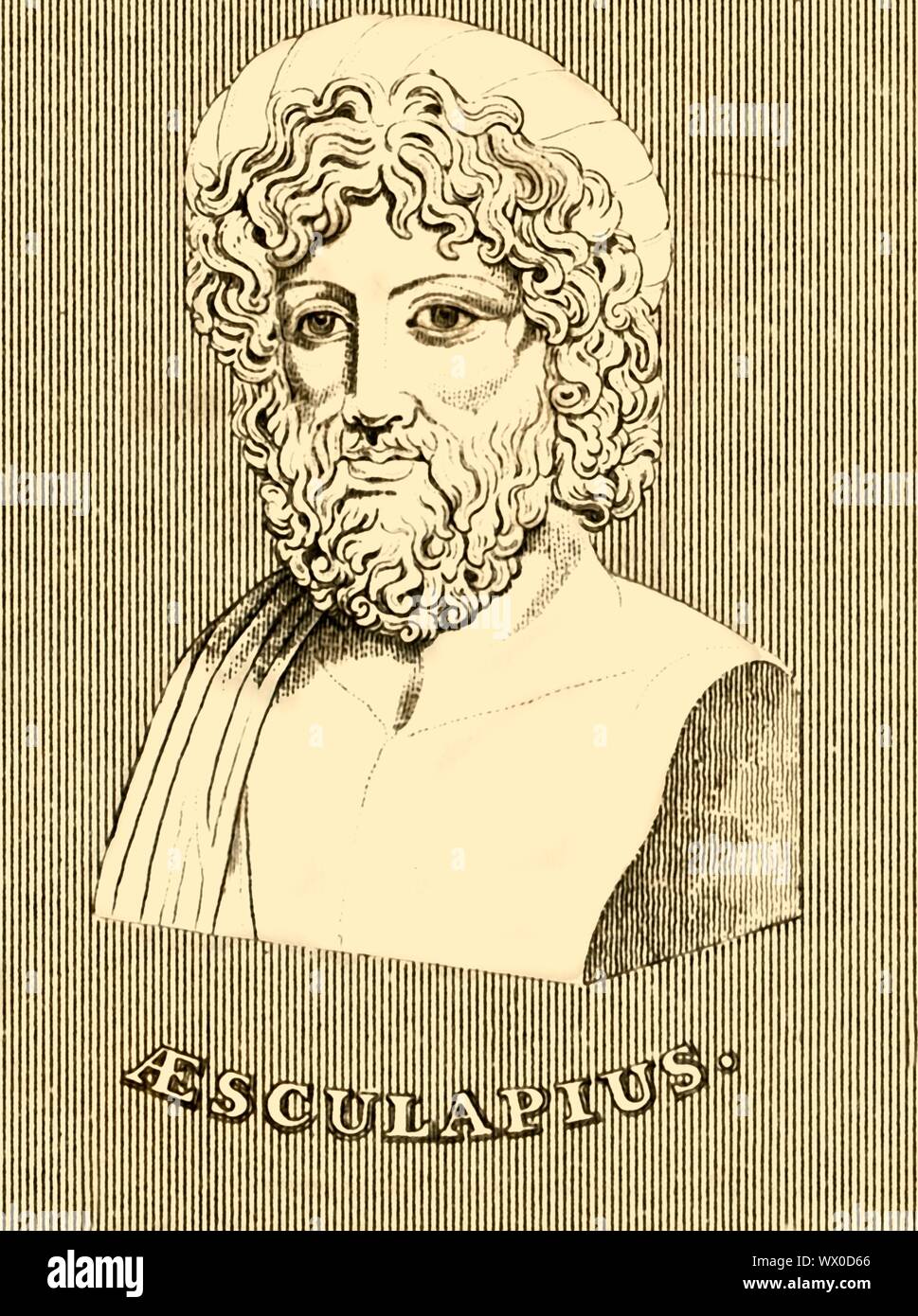 'Aesculapius', 1830. Aesculapius, hero and god of medicine in ancient ...