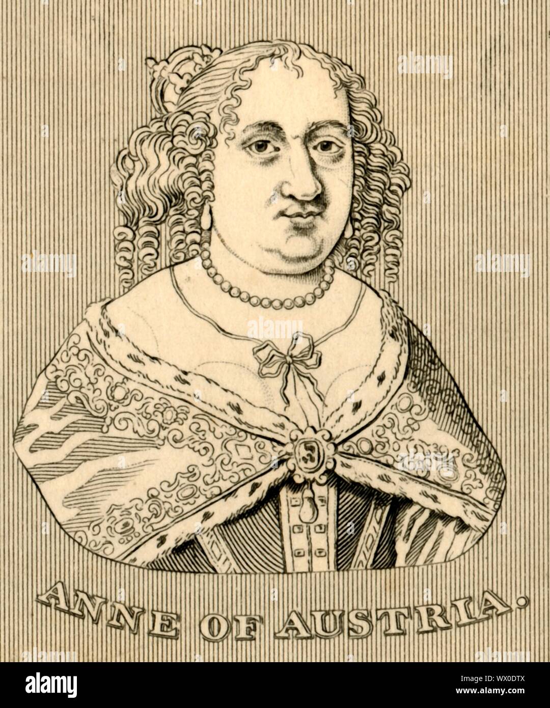 'Anne of Austria', (1601-1666), 1830. Anne of Austria (1601-1666 ...