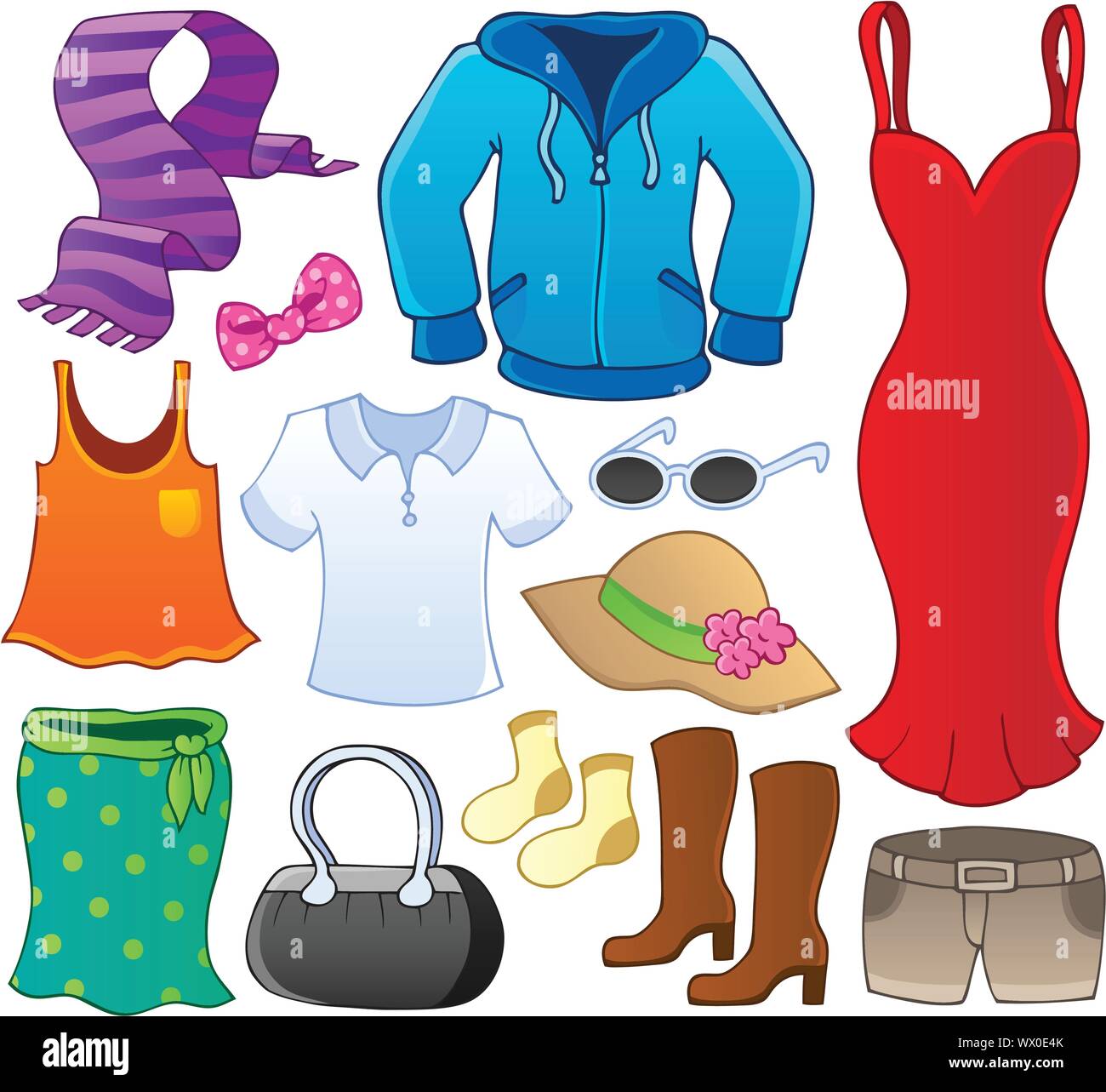 Clothes theme collection 1 Stock Vector Image & Art - Alamy